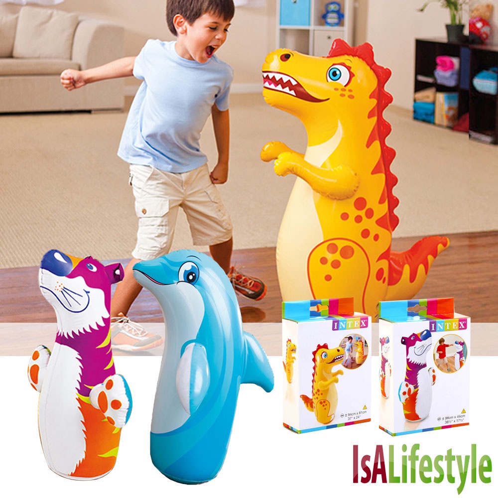 IsALifestyle Intex Inflatable Punching Boxing 3D Bob Bag Fitness Water ...