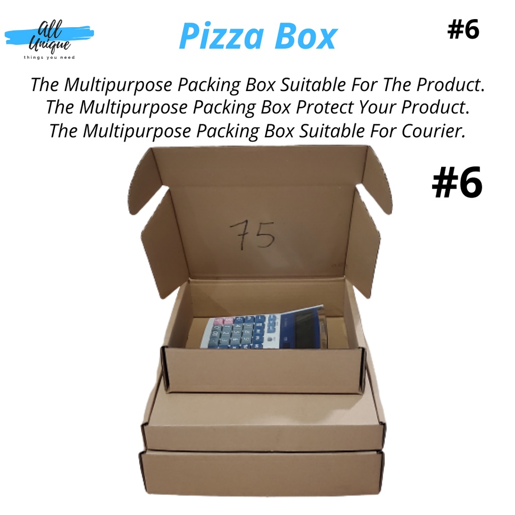 Pizza Box-#6-Pizza Box-Carton Box-Packaging box-Courier box-Kotak ...