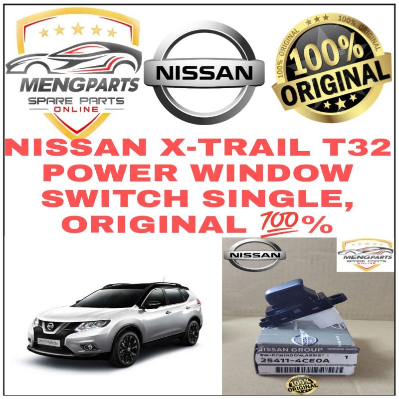 NISSAN X-TRAIL T32 POWER WINDOW SWITCH SINGLE 5 PIN ORIGINAL 💯% 25411 ...