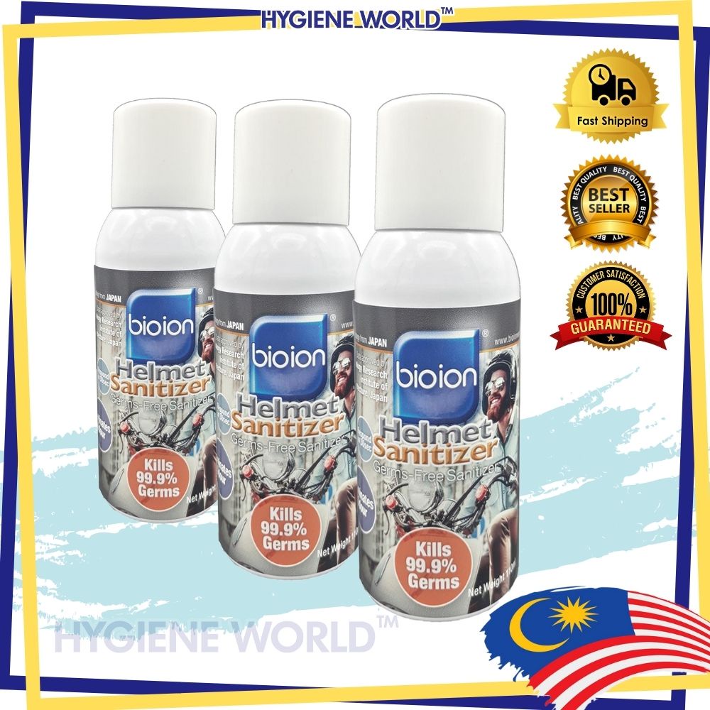 BioIon Helmet Spray Sanitizer Anti-Bacteria 110ml / Helmet Care / Bio ...