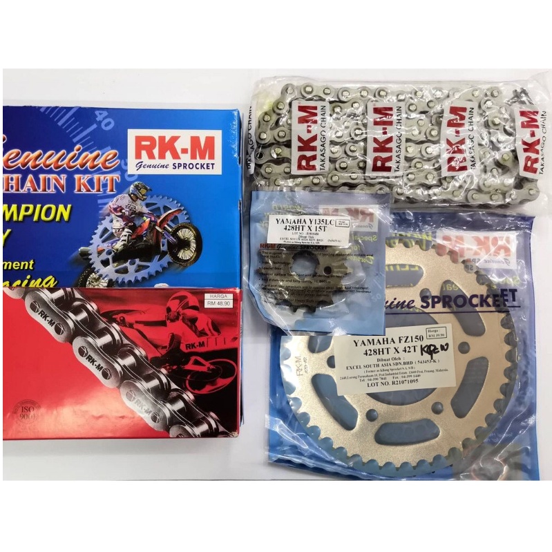 Ori RKM SET SPROCKET CHAIN Y15 / FZ ORIGINAL FOR YAMAHA Y150 Y15ZR ...