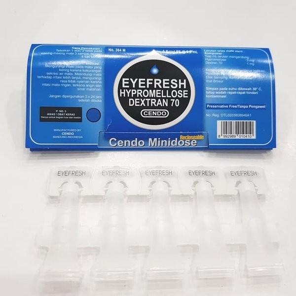 MATA Cendo EYEFRESH contains 5 X 0.6 ML MINIDOSE/eye drops/dry eye ...
