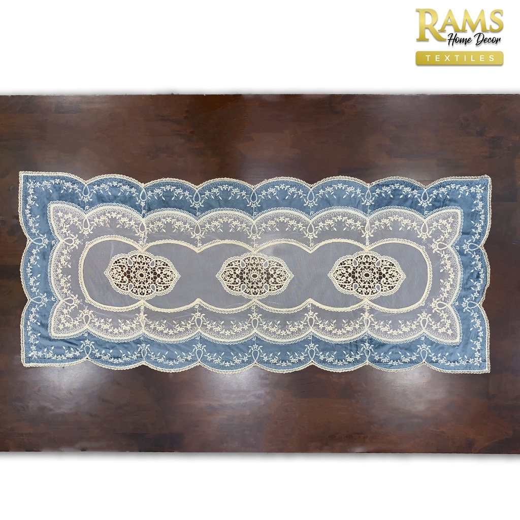 Embroidered Lace Table Runner / Dining Table Runner For 6 8 10 Seater ...
