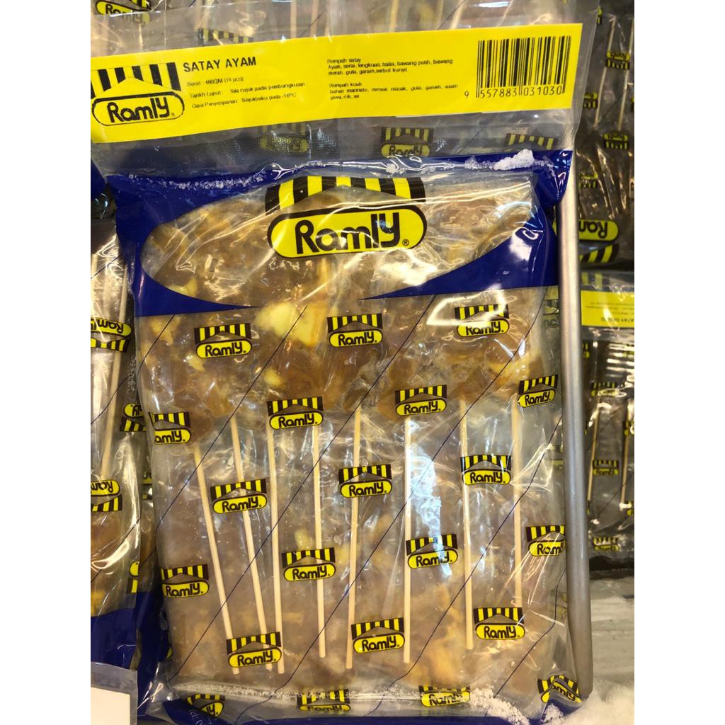 RAMLY SATAY 12pcs AYAM , DAGING , KAMBING BESERTA KUAH KACANG | Shopee ...