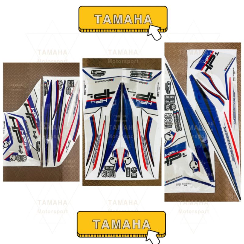 Yamaha Y15 Y15zr Lc135 V1 V2 V3 V4 V5 V6 V7 Body Cover Stripe Sticker ...