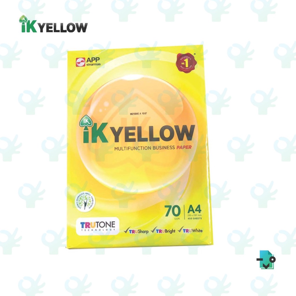IK Yellow A4 Paper 70GSM/450 sheets 80GSM/500 sheets (5reams) -Maximum (10 REAMS) ONLY ...
