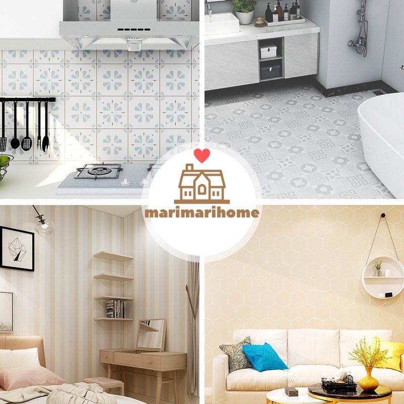 Thickened waterproof and non slip wall self adhesive wallpaper kitchen ...