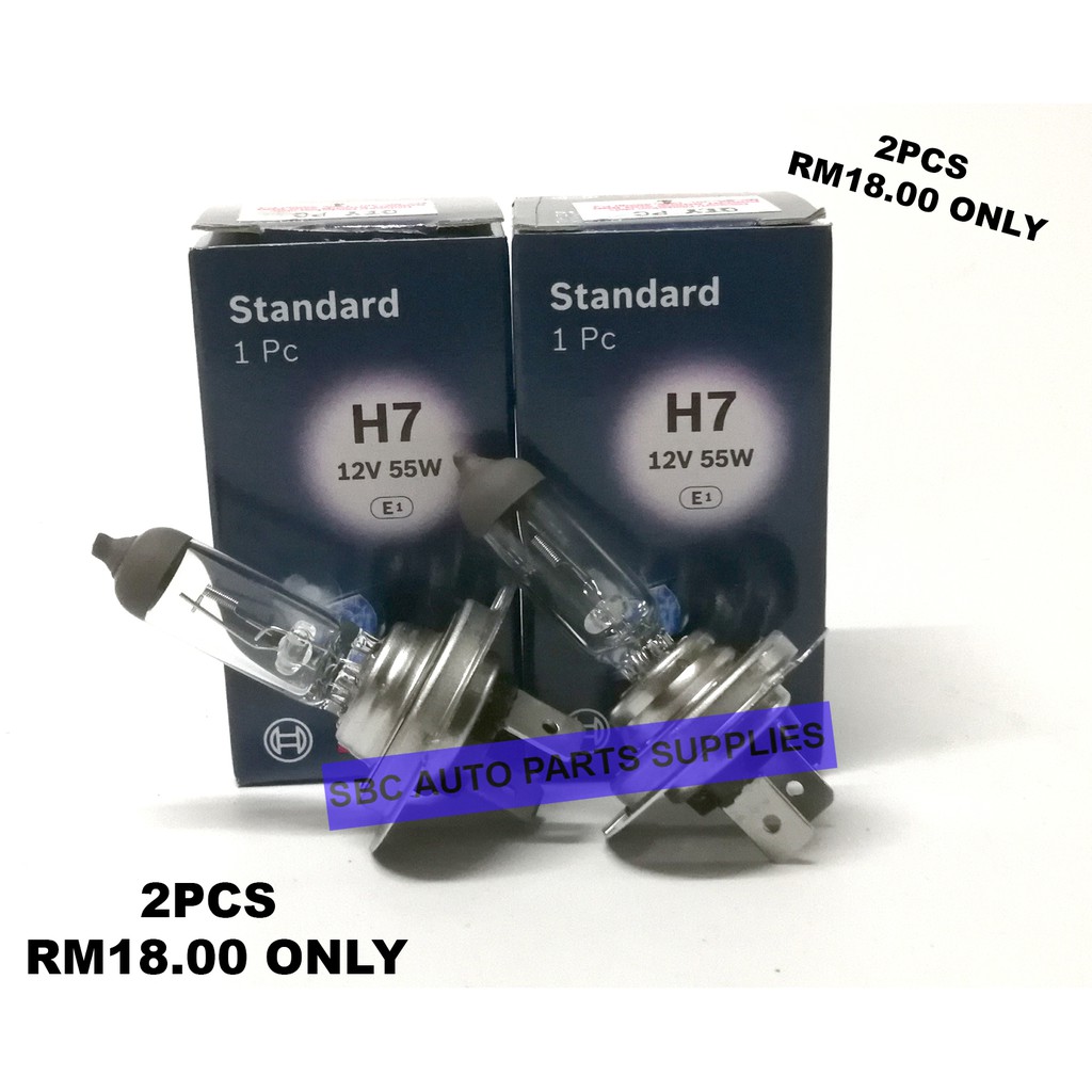 BOSCH H7 STANDARD 12V 55W LIGHT BULB 100% ORIGINAL (1PAIR) | Shopee Malaysia