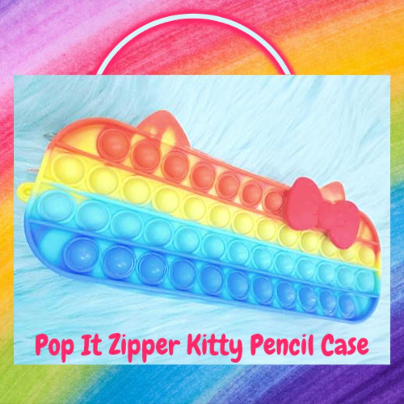 Pop It Kitty/ Rectangular Pencil Case Kotak Pensel Pop It Push Bubble ...