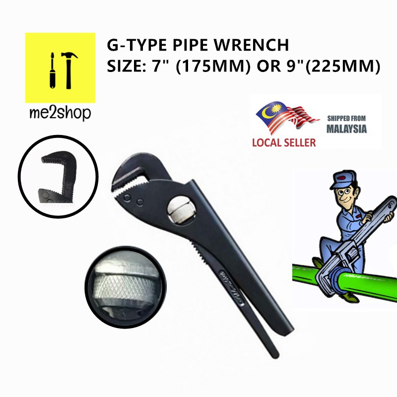 G - TYPE ADJUSTABLE SPANNER PIPE WRENCH / SPANAR PAIP | Shopee Malaysia