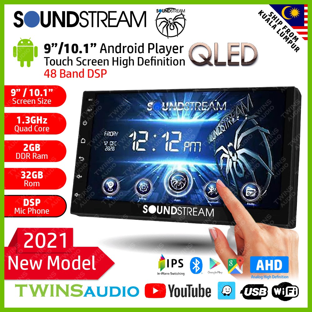 Soundstream Android Player 9” / 10.1” IPS Touch Screen HD Car ...