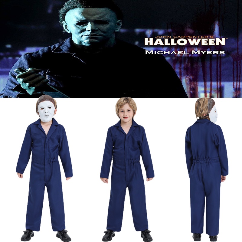 Halloween Cosplay Michael Myers Costume With Mask Jumpsuit Horror ...
