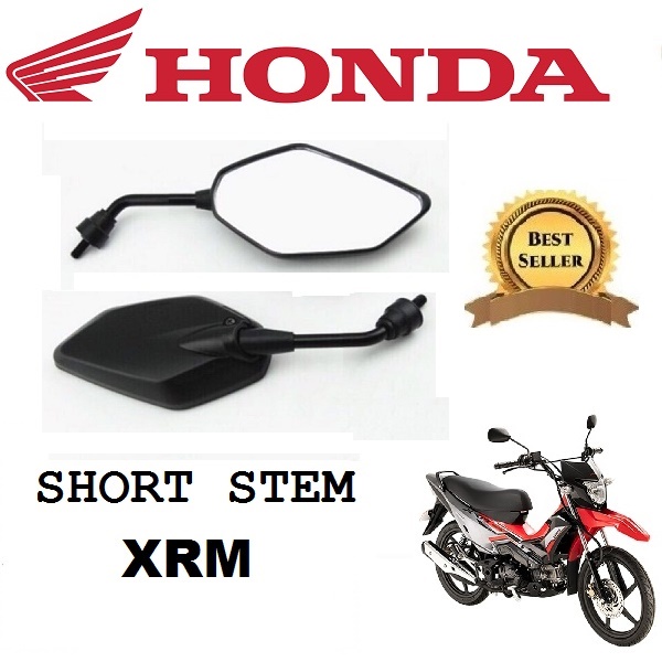 HONDA XRM SIDE MIRROR Motorcycle DAHON type SHORT STEM (black) | Shopee ...