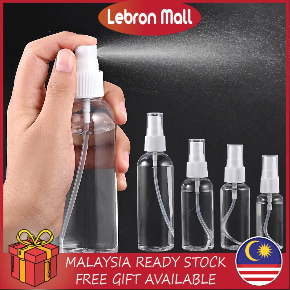 LEBRON READY STOCK 50/120ml Plastic transparent spray bottle Botol ...