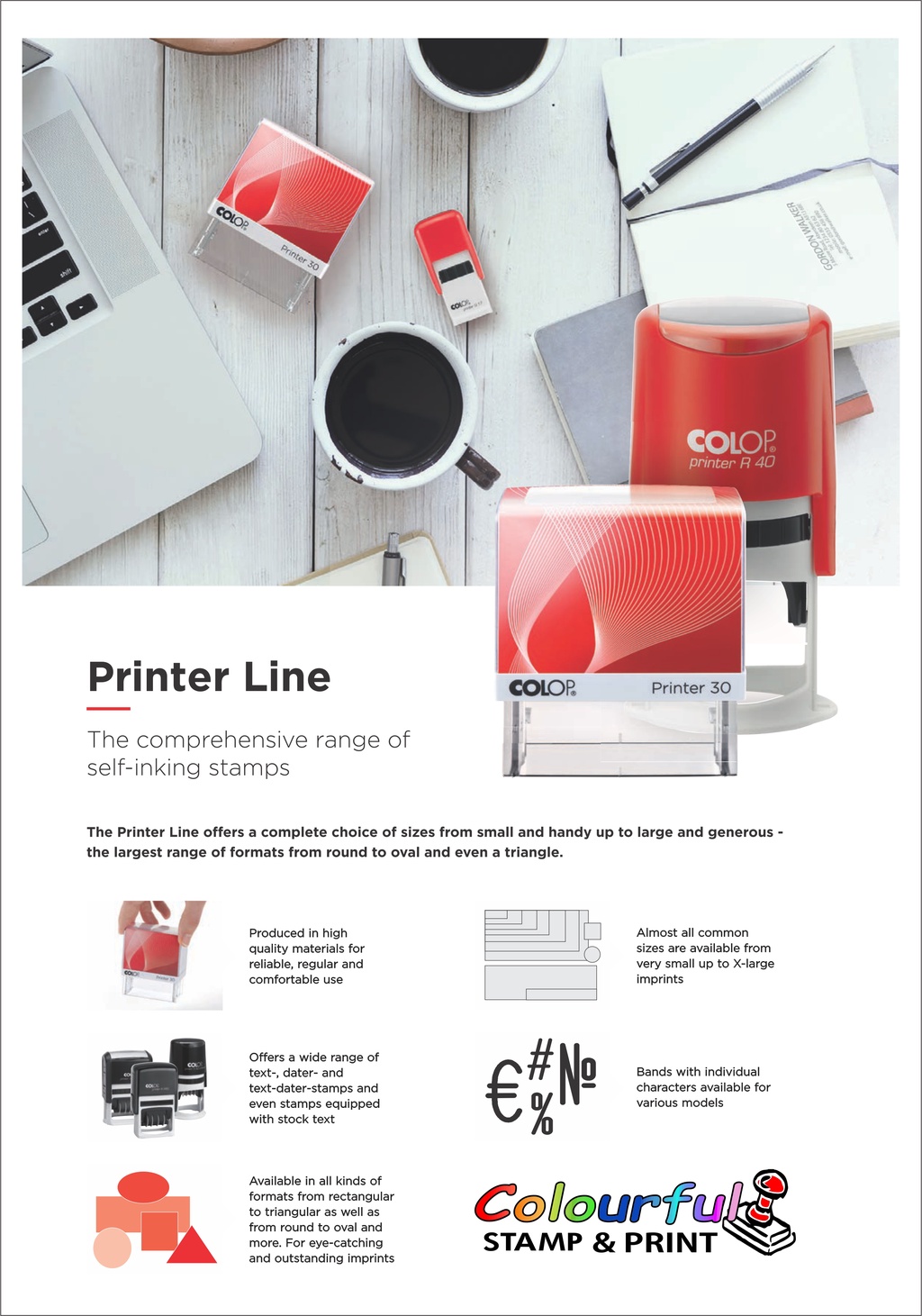 COLOP New Round Self-Inking Rubber Stamp R12,R17,R24,R30. 100% Original ...