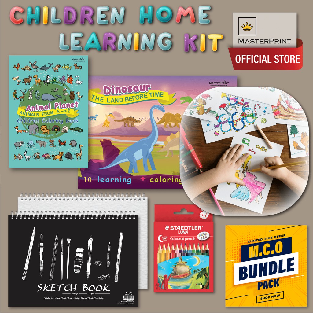 Masterprint Children Home Learning Kit MCO Bundle Pack | Shopee Malaysia