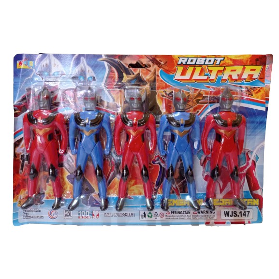 Ultraman Robot Toys Kids Toys Large Size Contents 5 Pcs Already SNI ...