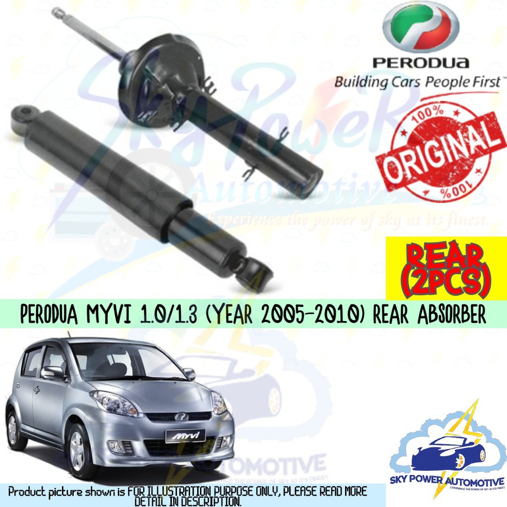 PERODUA MYVI 1.0/1.3 (YEAR 2005-2010) (D13G/D73A) 100% ORIGINAL SHOCK ABSORBER (REAR 2PCS ...