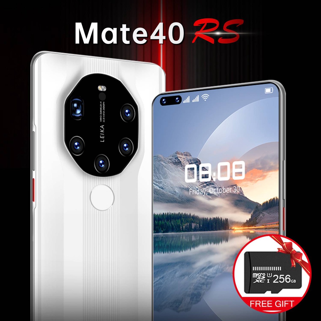 Mate40 RS Smartphone 7.2 inch+ Full Screen 16GB RAM 512GB 24MP + 48MP Camera Handphone ROM Smart ...