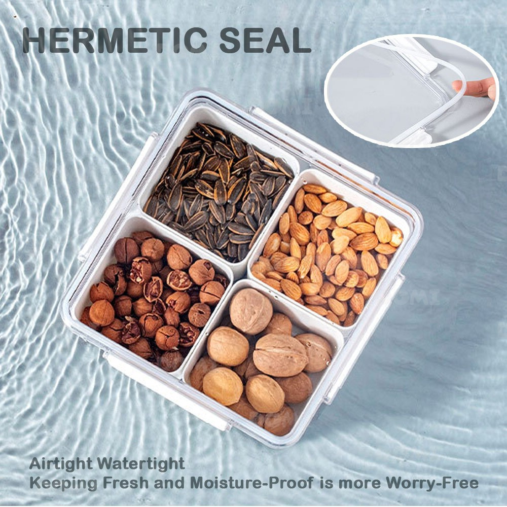 DOMI Dried Food Storage Snack Fruits storage Box Candy Tray Goods ...