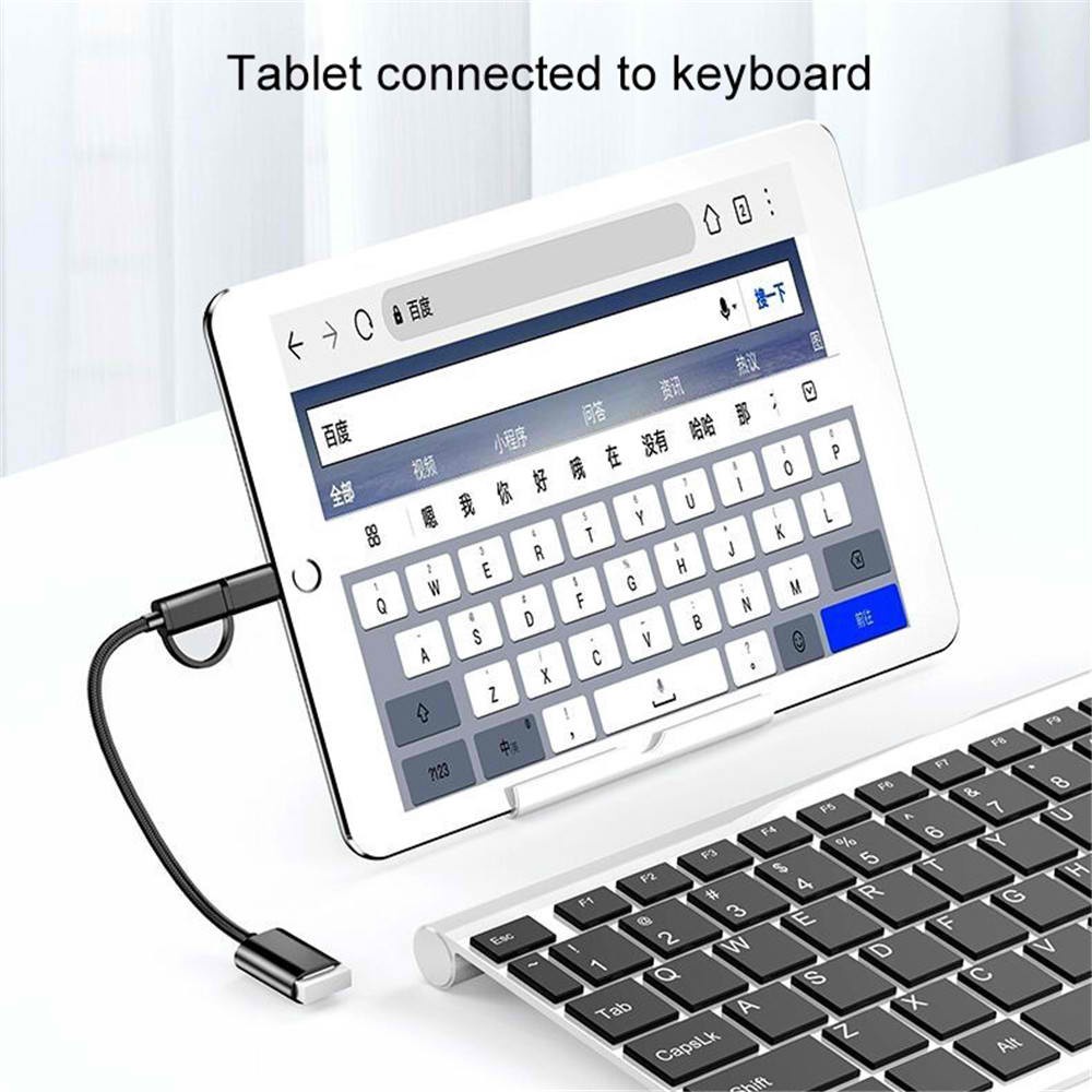 OTG Type C Adapter 2 In 1 Micro Male To USB 3.0 Female Connector Wayar ...