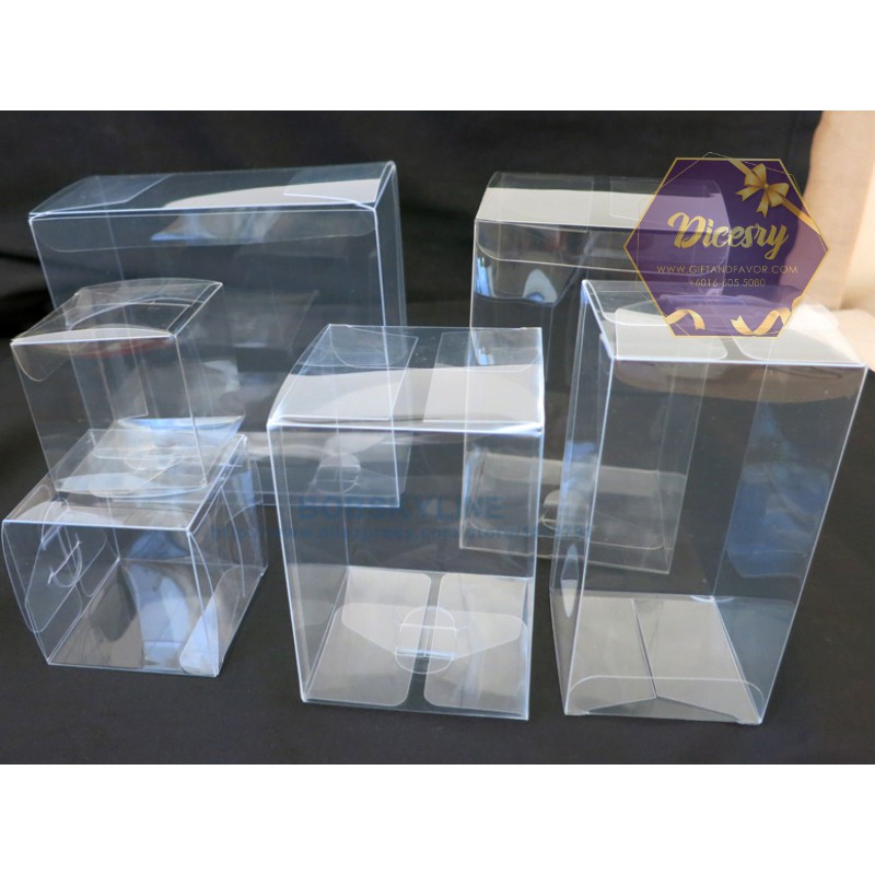 25 pcs - PVC Box / Kotak PVC / Plain PVC Boxes / Transparent Boxes ...