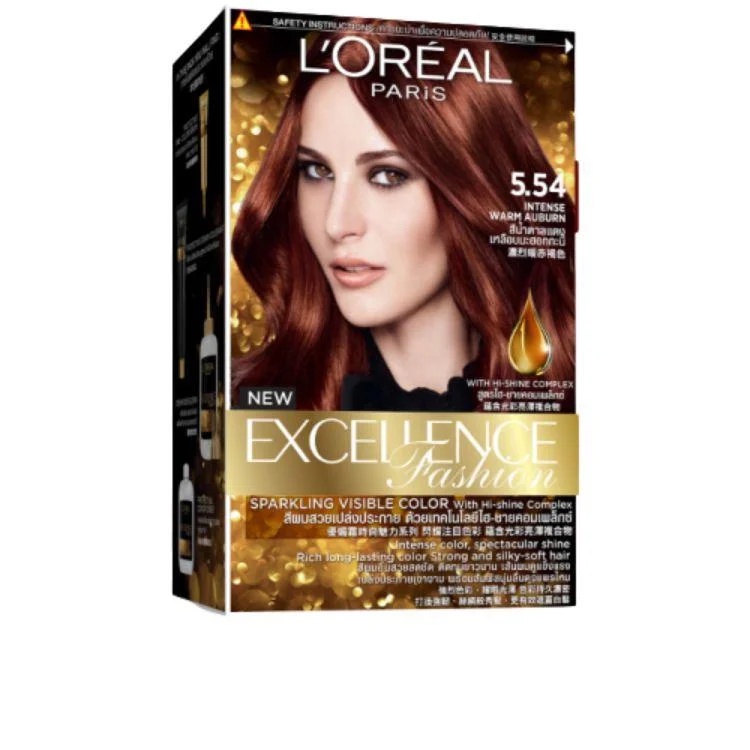 L'OREAL Paris Excellence Fashion 5.54 Intense Warm Auburn (G) | Shopee ...
