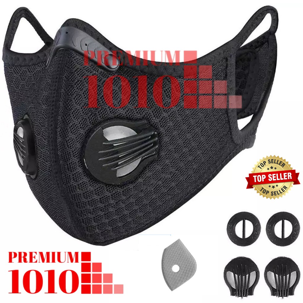 Face Mask KN95 Activated Carbon Unisex Reusable Washable Tie Back Sport ...