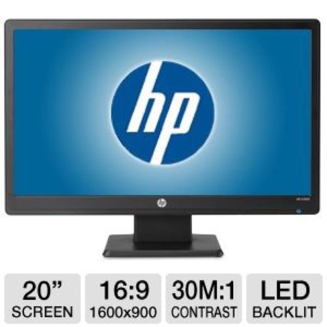 HP LV2011 20" Widescreen Backlit LED LCD Monitor Like New 1 MW (used ...