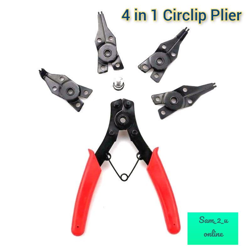 4 in 1 Multi Function Pliers Circlip Plier C-Clip Opener | Shopee Malaysia