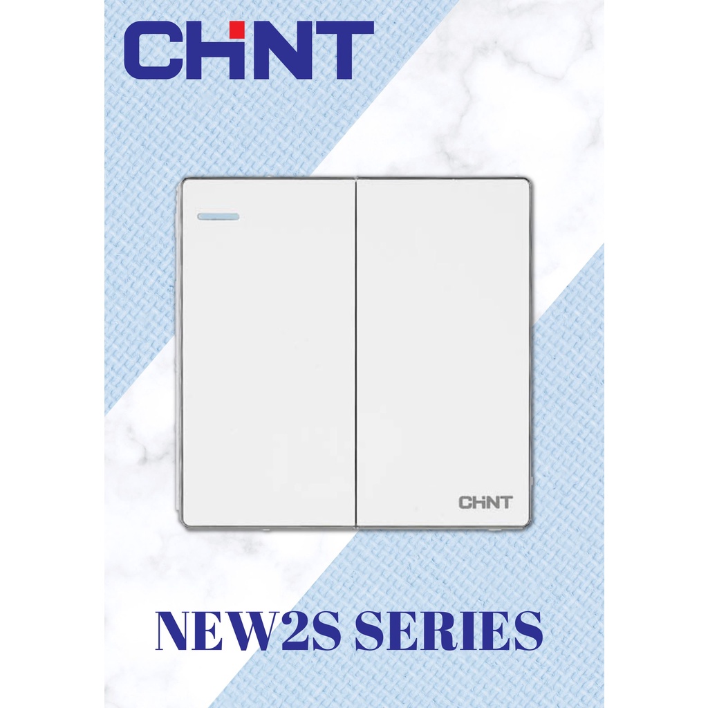 CHINT New2S 2 Gang 1 Way/2 Way Switch | Shopee Malaysia