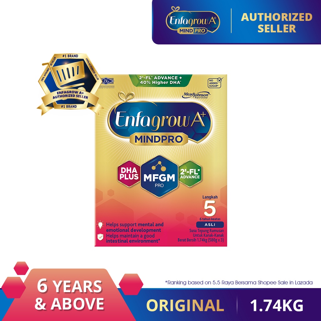 Enfagrow A+ MindPro Step 5 Original -1.74kg (Milk Formula) | Shopee ...
