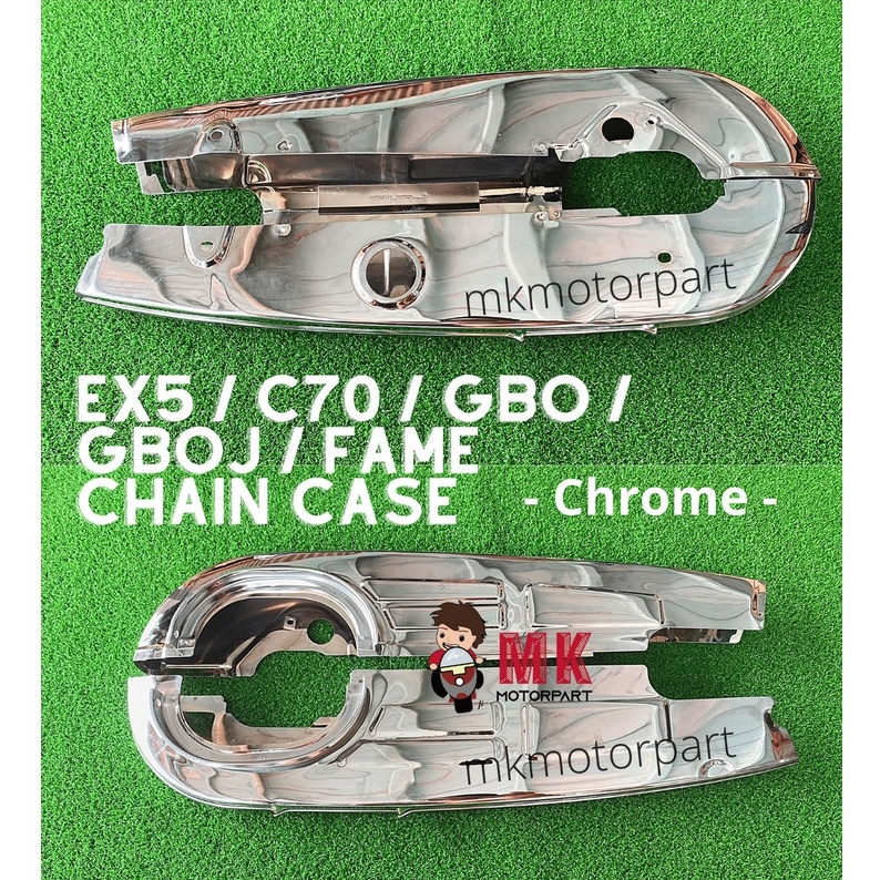 ( Chrome ) Honda Ex5 Hi Power / C70 / GBO , GBOJ / FAME CHAIN CASE Cover , Kotak Peti Rantai ...