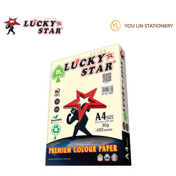 Lucky Star Light Colour Paper 450 Sheets | Shopee Malaysia