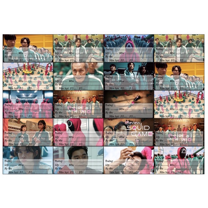 Squid Game sticker notebook labels 60 different labels /squid Game ...