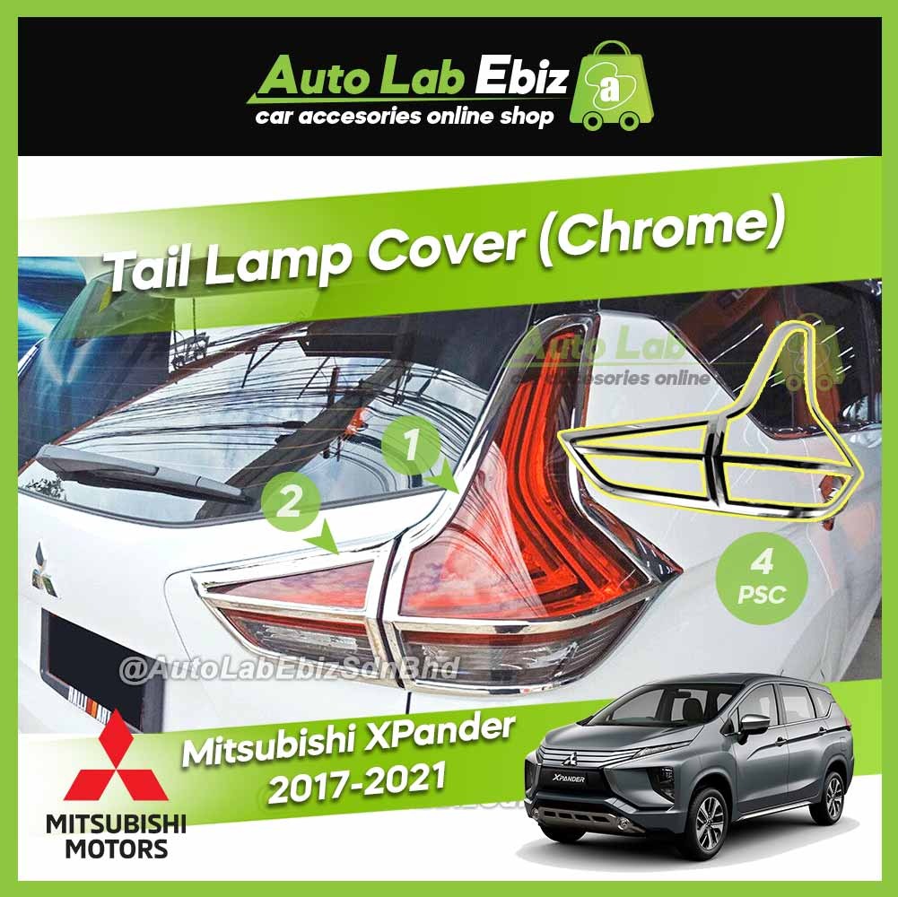 Mitsubishi XPander 2017-2021 Tail Lamp Cover (Chrome) (4pcs/set ...
