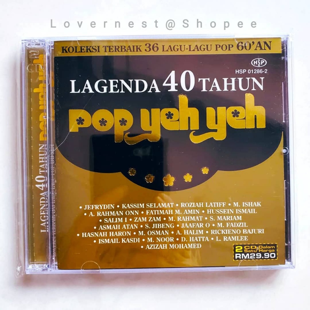 Lagenda 40 Tahun Pop Yeh Yeh 2CD - Koleksi Terbaik 36 Lagu-Lagu Pop 60 ...