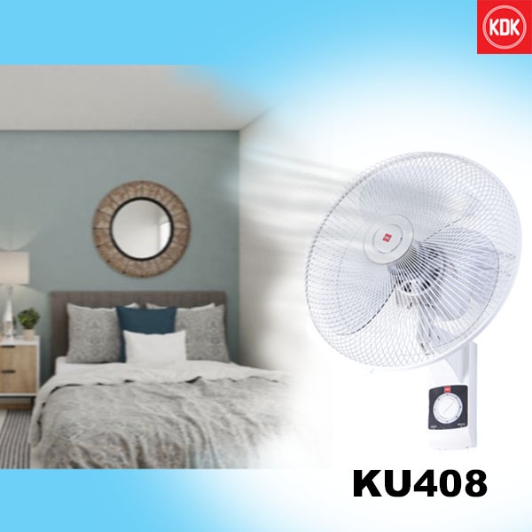 KDK 16'' WALL FAN KU408 (PULL CHAIN) / KC-4GRKU (REMOTE) / KQ409 (AUTO ...
