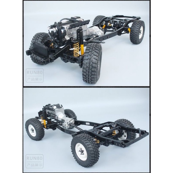 RCRUN Ultra Realism Scale Lc80 Metal chassis Frame Builders Kit Adjustable Wheelbase Rc Crawler ...