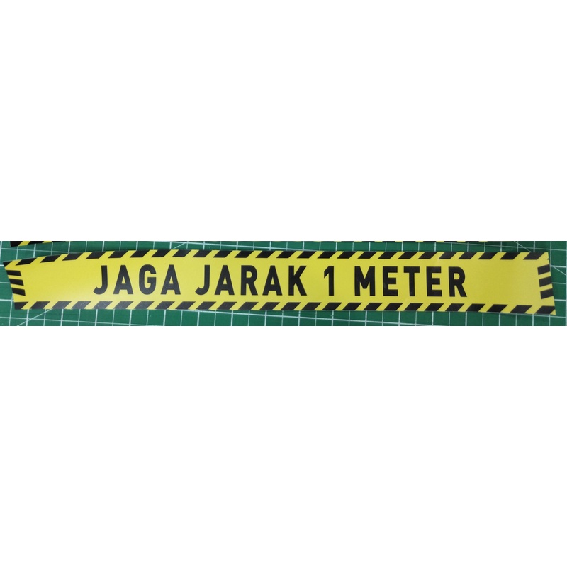 Social distance attention sticker warning sticker SOP sticker jaga ...