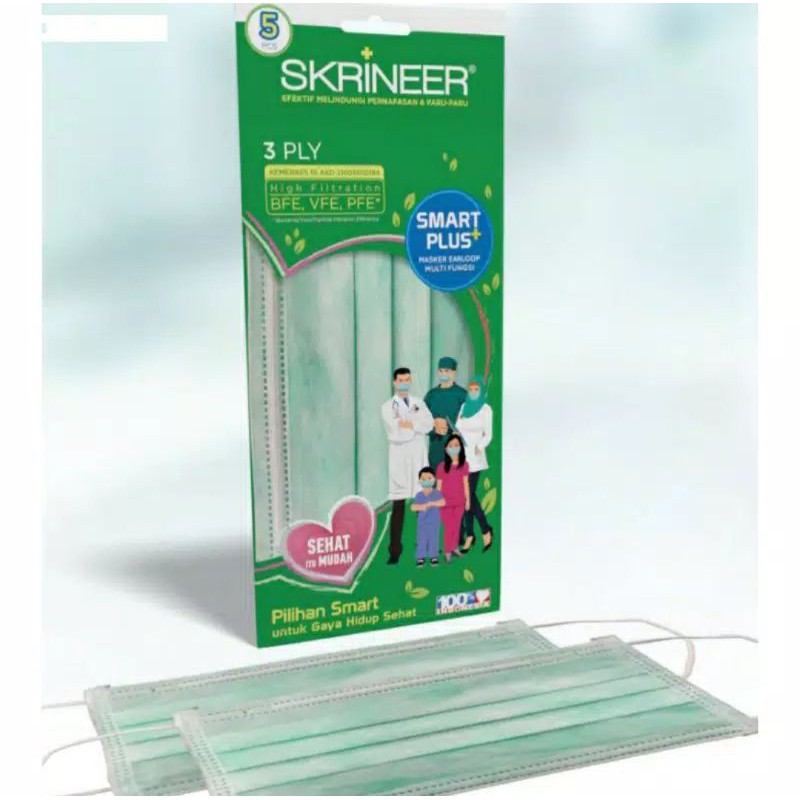 Skrineer Smart Plus Mask Contents 5 pcs | Shopee Malaysia