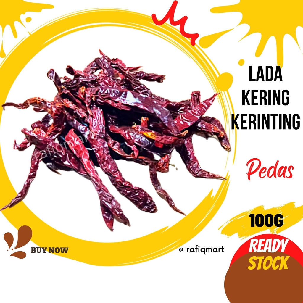( 100G ) Lada / Cili Kering KERINTING 🆕 PEDAS 🔥 | Shopee Malaysia