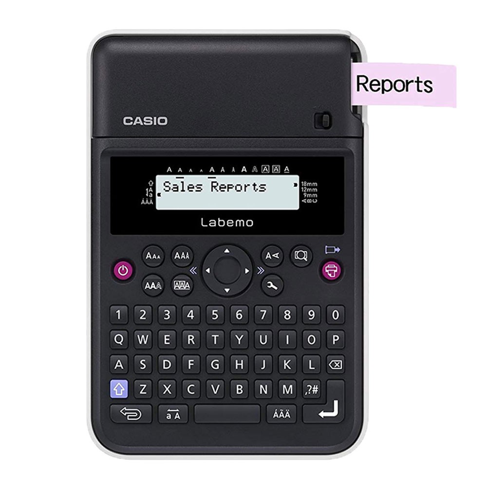 Casio Label Printer - 2 Lines / 16 Digits, QWERTY, Labemo 2 Line 9/12 ...