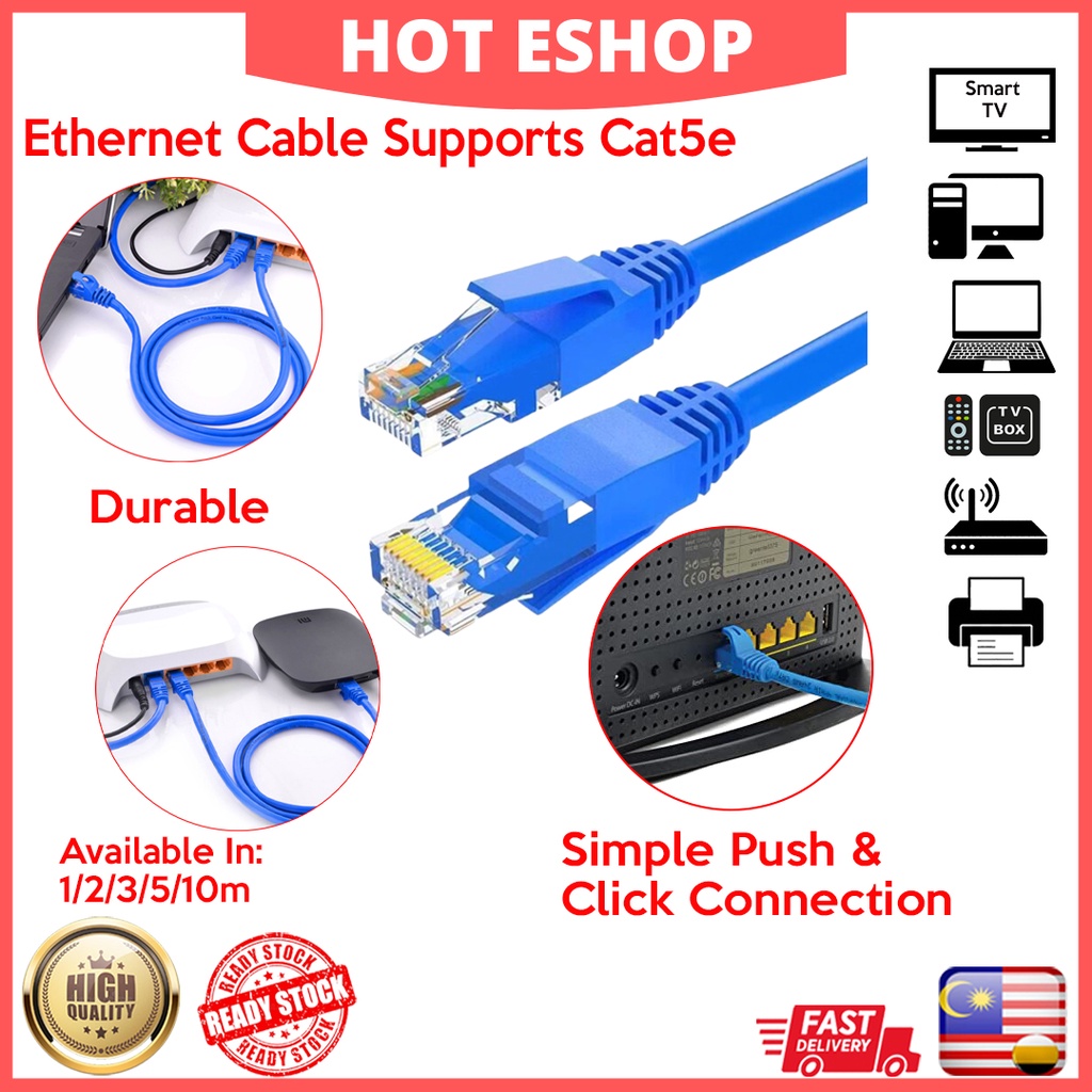 Ethernet Cable Supports Cat5e 350MHz 1Gbps UTP Ethernet Bare Copper ...