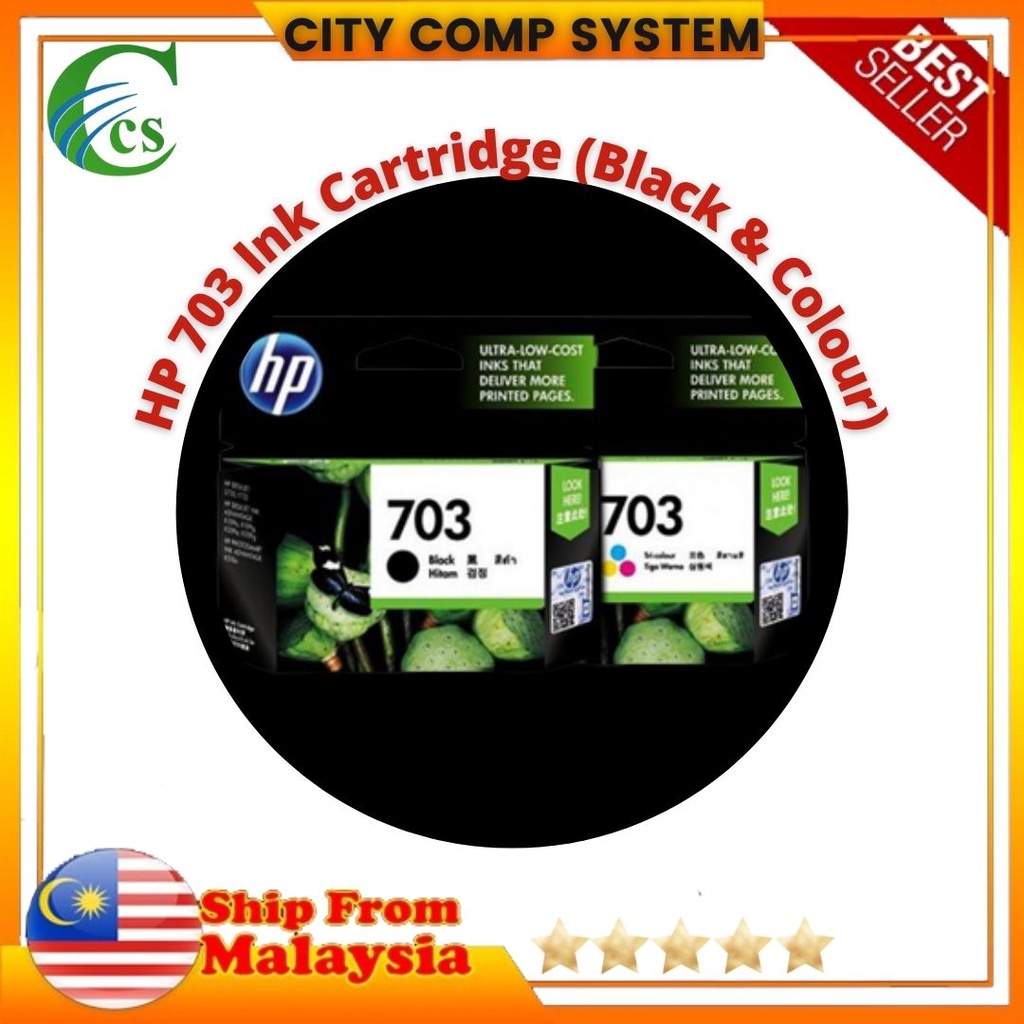 HP 703 Ink Cartridge (Black & Colour) | Shopee Malaysia