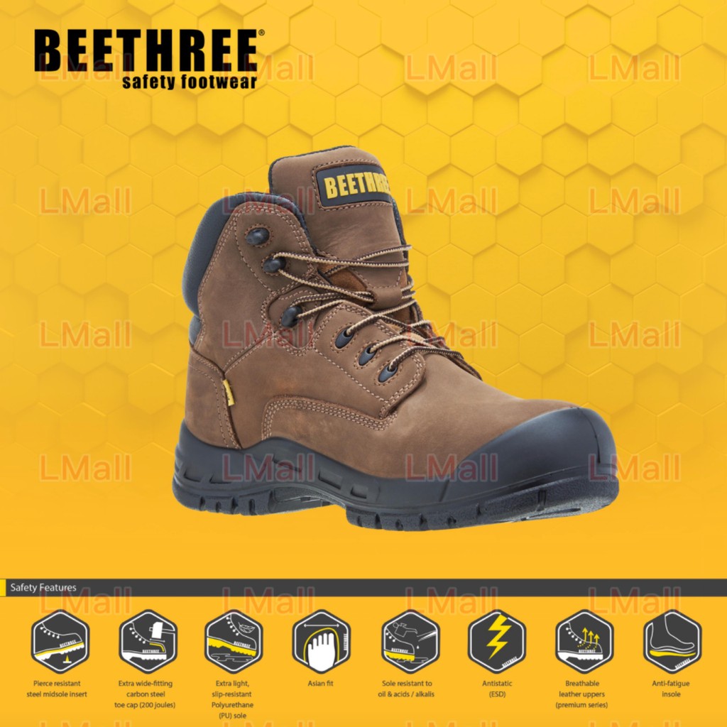 SEMENYIH Beethree Man Safety Shoes Safety boots Kasut Keselamatan Heavy ...