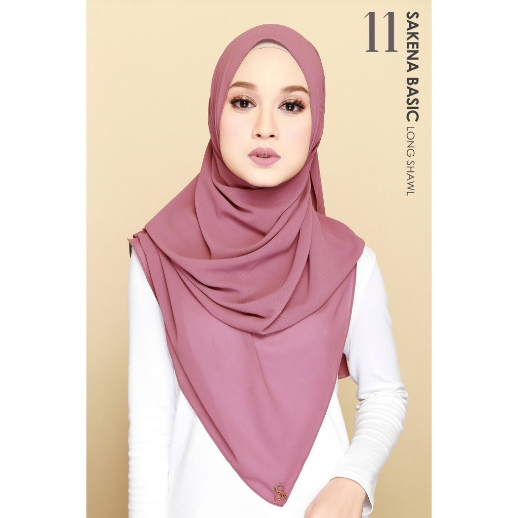 💙 Sakena Basic Shawl by Sofearose 💙 Chiffon Shawl 💙 Original By ...