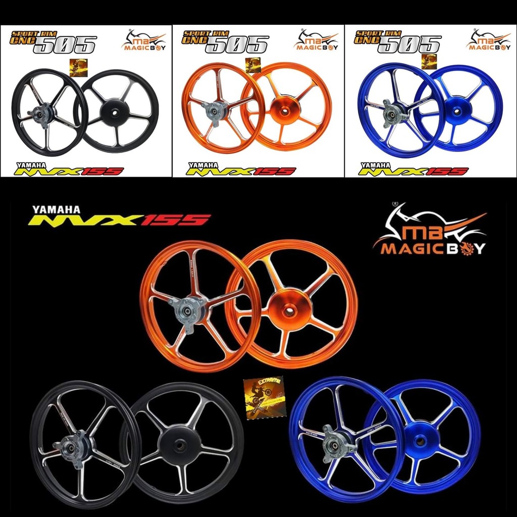 Magic Boy Sport Rim CNC OH-505 NVX155 160/185*17 ( BUSH + BEARING ...