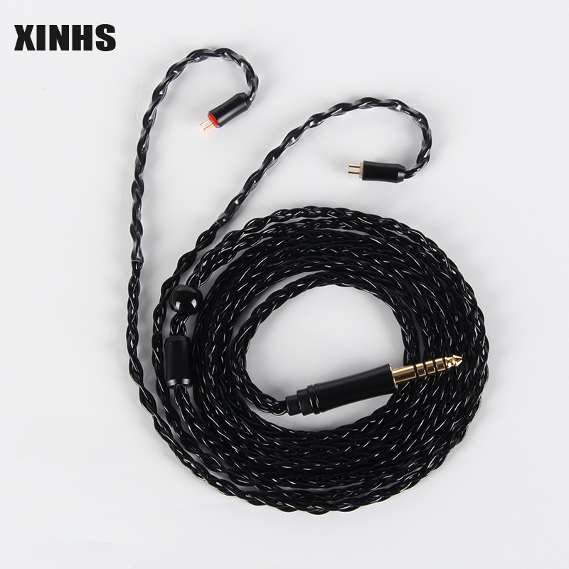 XINHS 8 Core Silver Plated Copper HIFI Upgrade Cable 3.5mm Plug Black ...