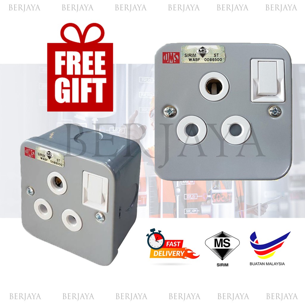 100%Original UMS Metal Clad 15A 250VSwitch Socket Set Resillient Plug ...